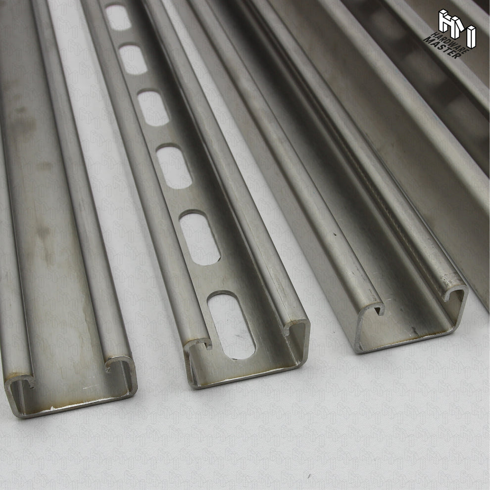 Unistrut Track Slotted Or Plain | S304 Stainless Steel | Heavy Duty Ch ...