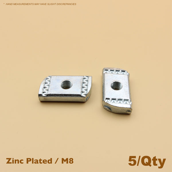 Unistrut Channel Nuts M6–M12 | Pack of 5 | Zinc Plated | Plain Style ...